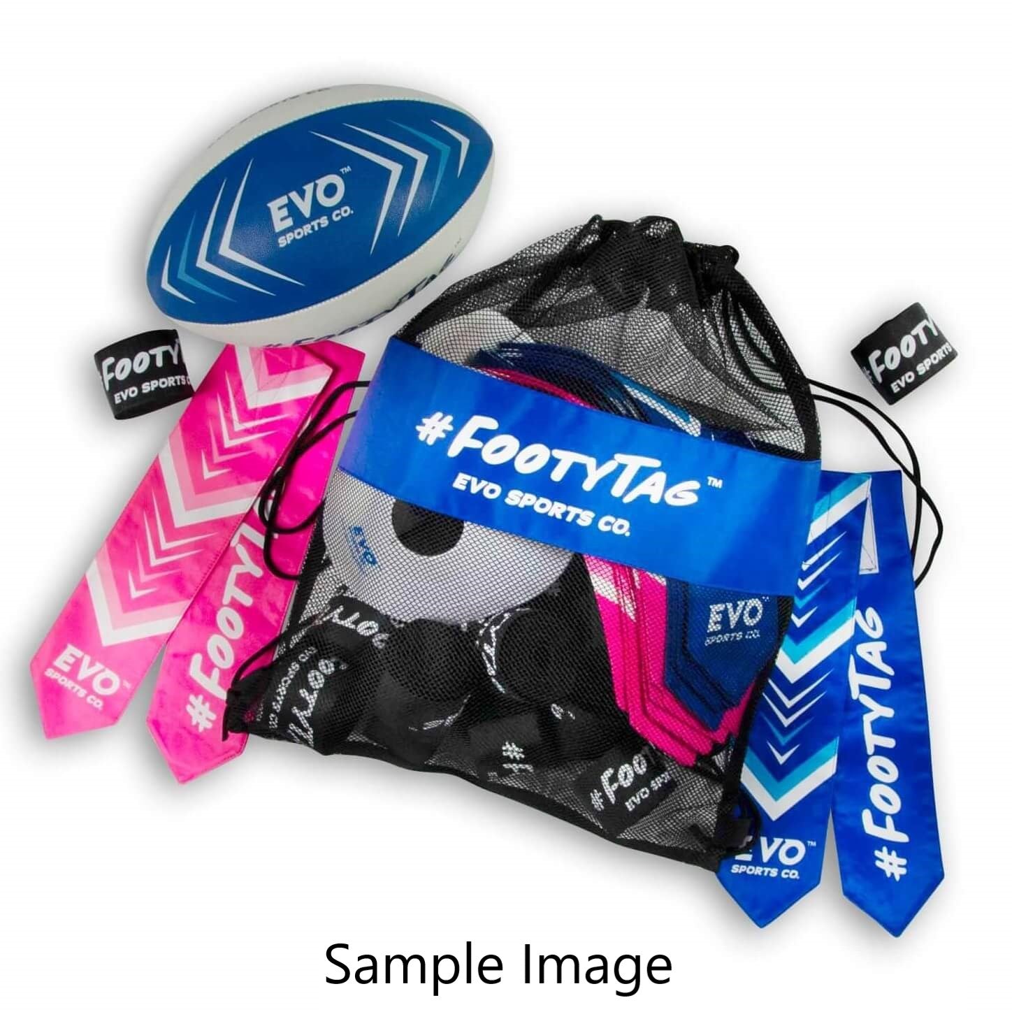 Rugby League Tag Kit - FootyTag Red/Green - 10 Player – Evo Sports Co ...